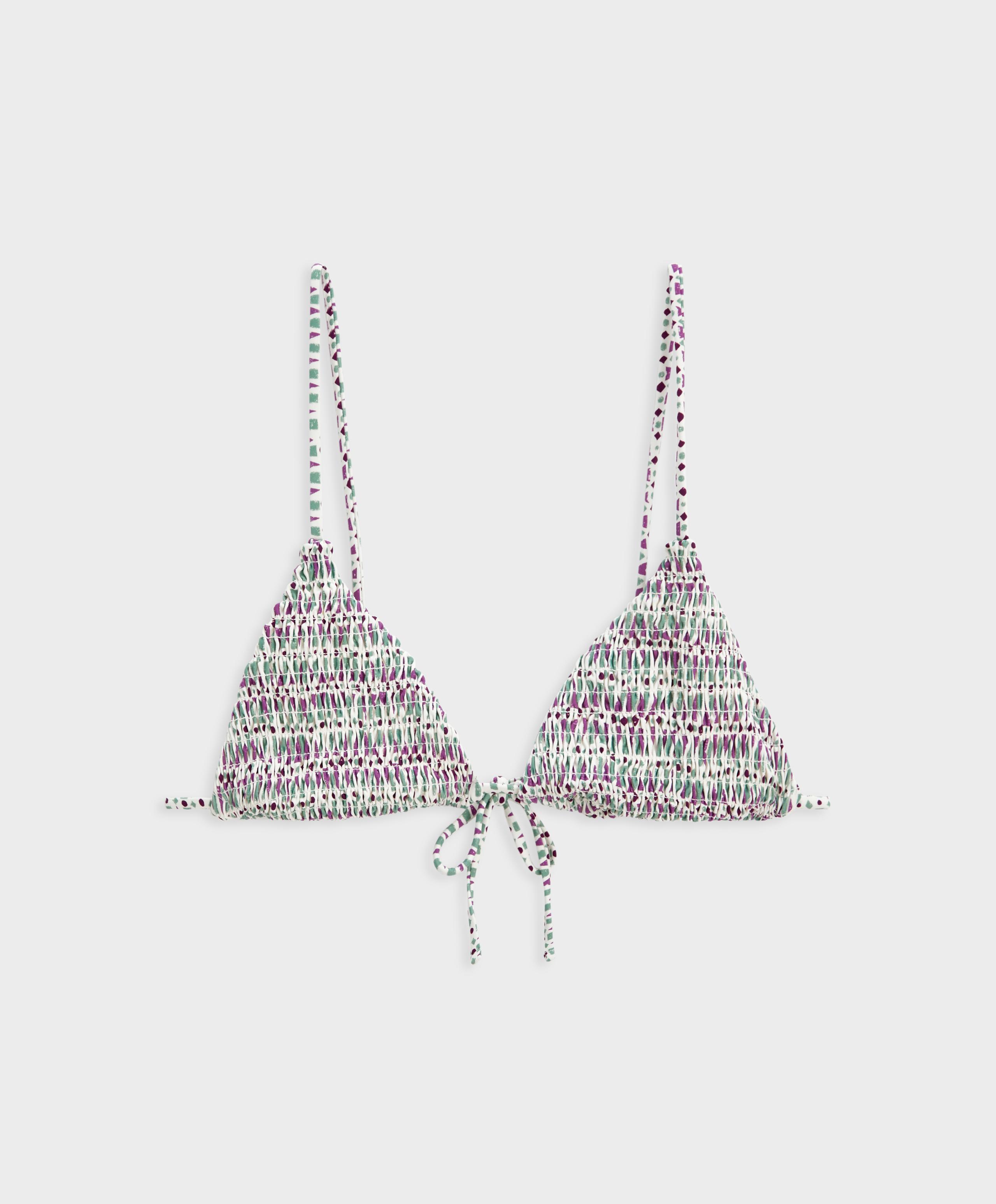 Smock Stamp Print Triangle Bikini Bikinis Swimwear Swimwear I Beachwear Oysho United