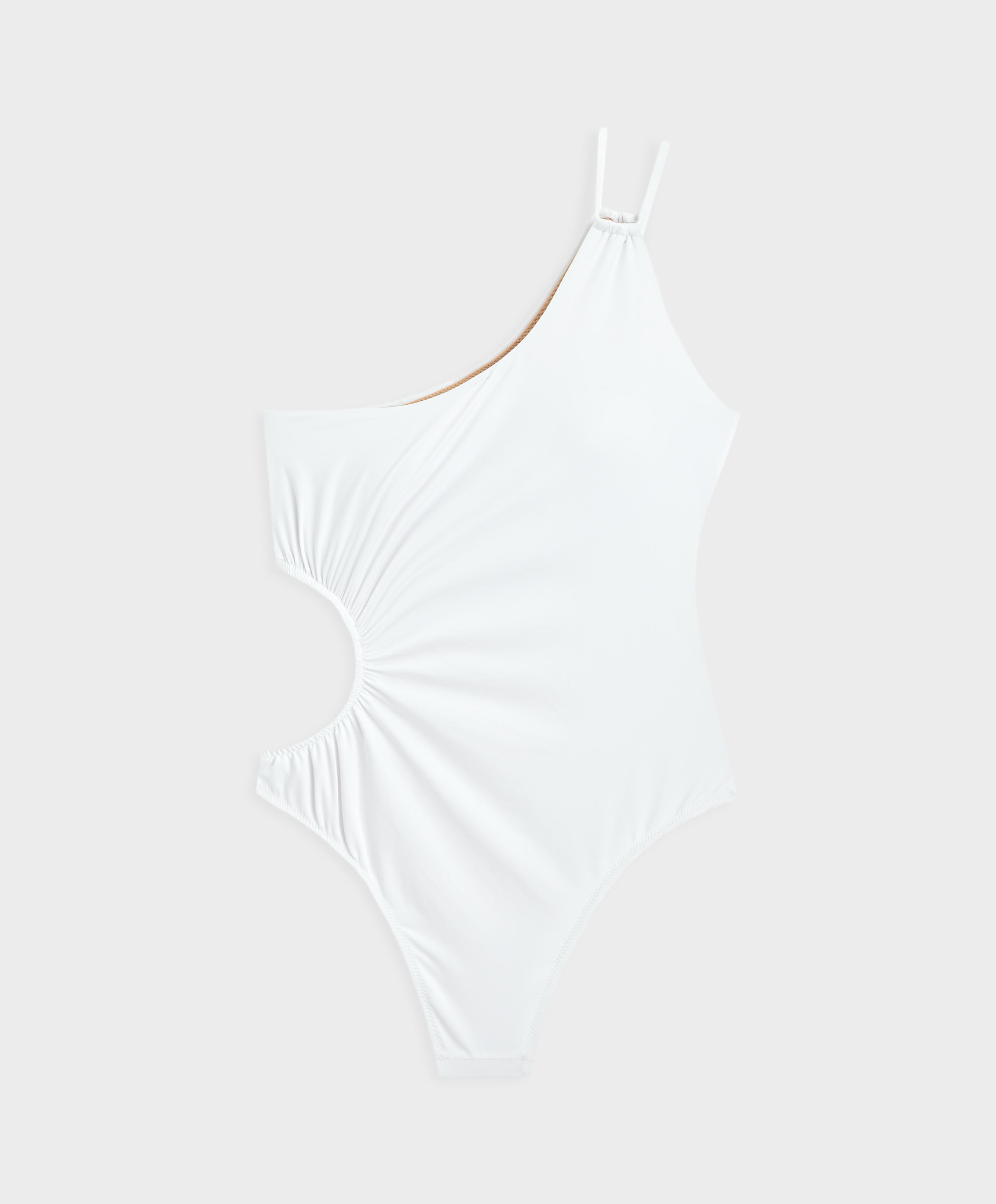 Ruched asymmetric trikini - | OYSHO Singapore