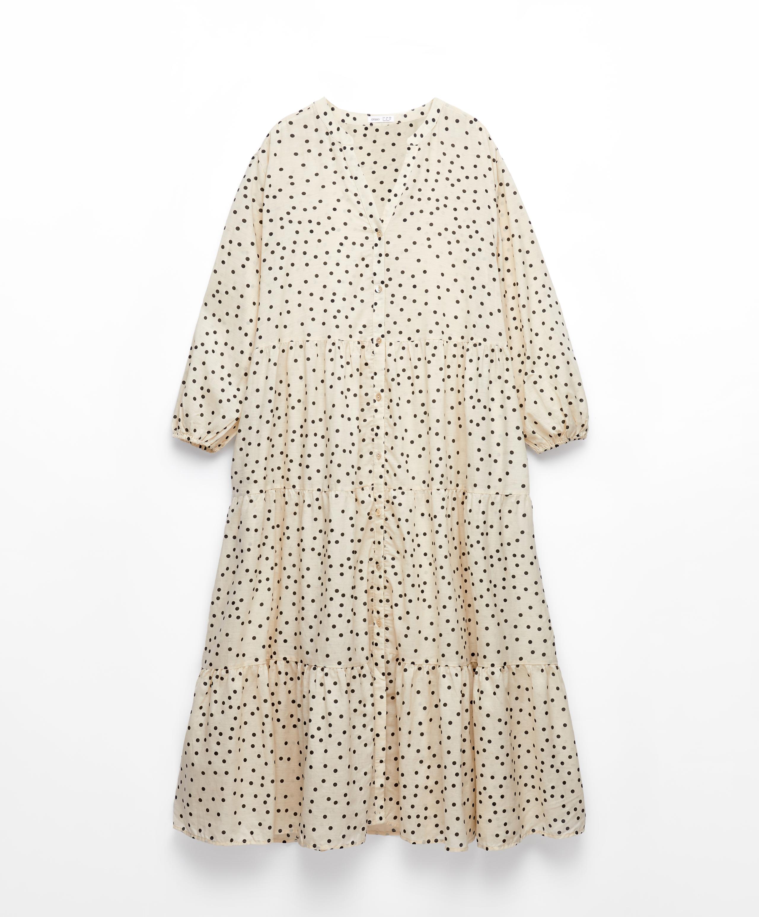 Vestido túnica con algodón estampado | OYSHO México