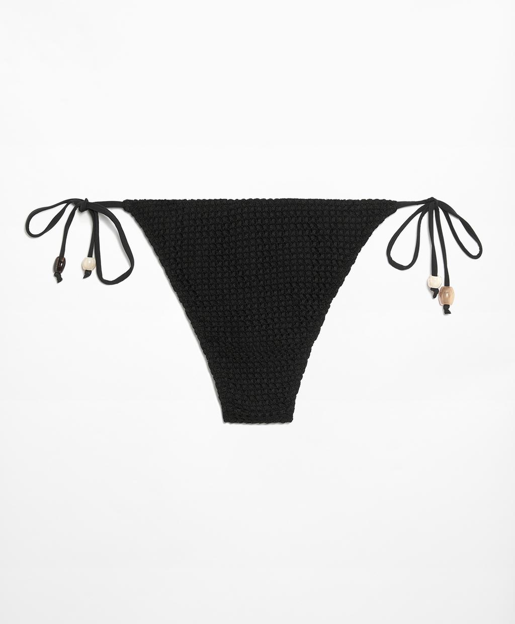 Medium-coverage crochet bikini briefs with ties | OYSHO United States