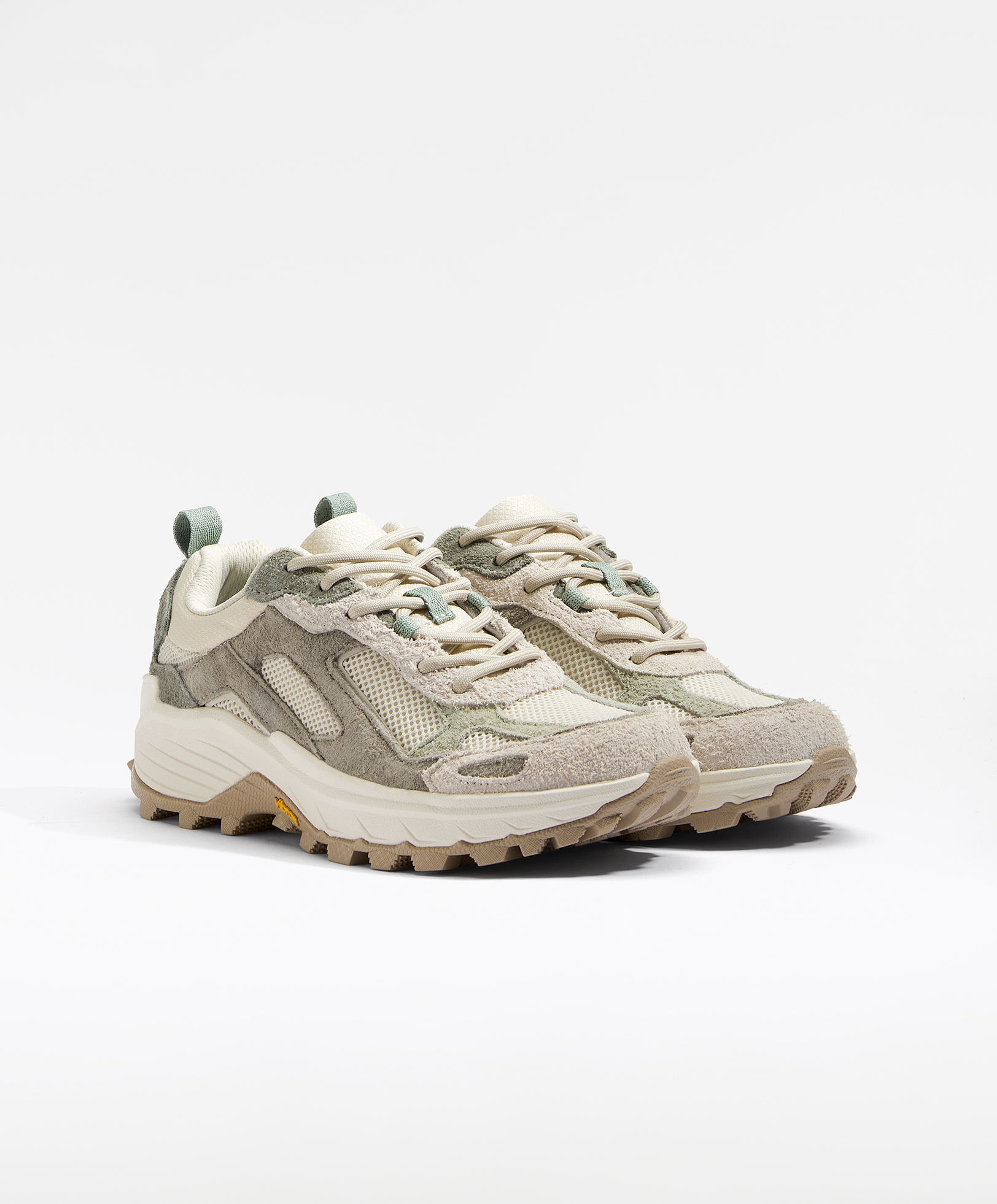 Vibram® Rustle split-leather pieces trainers | OYSHO United Kingdom