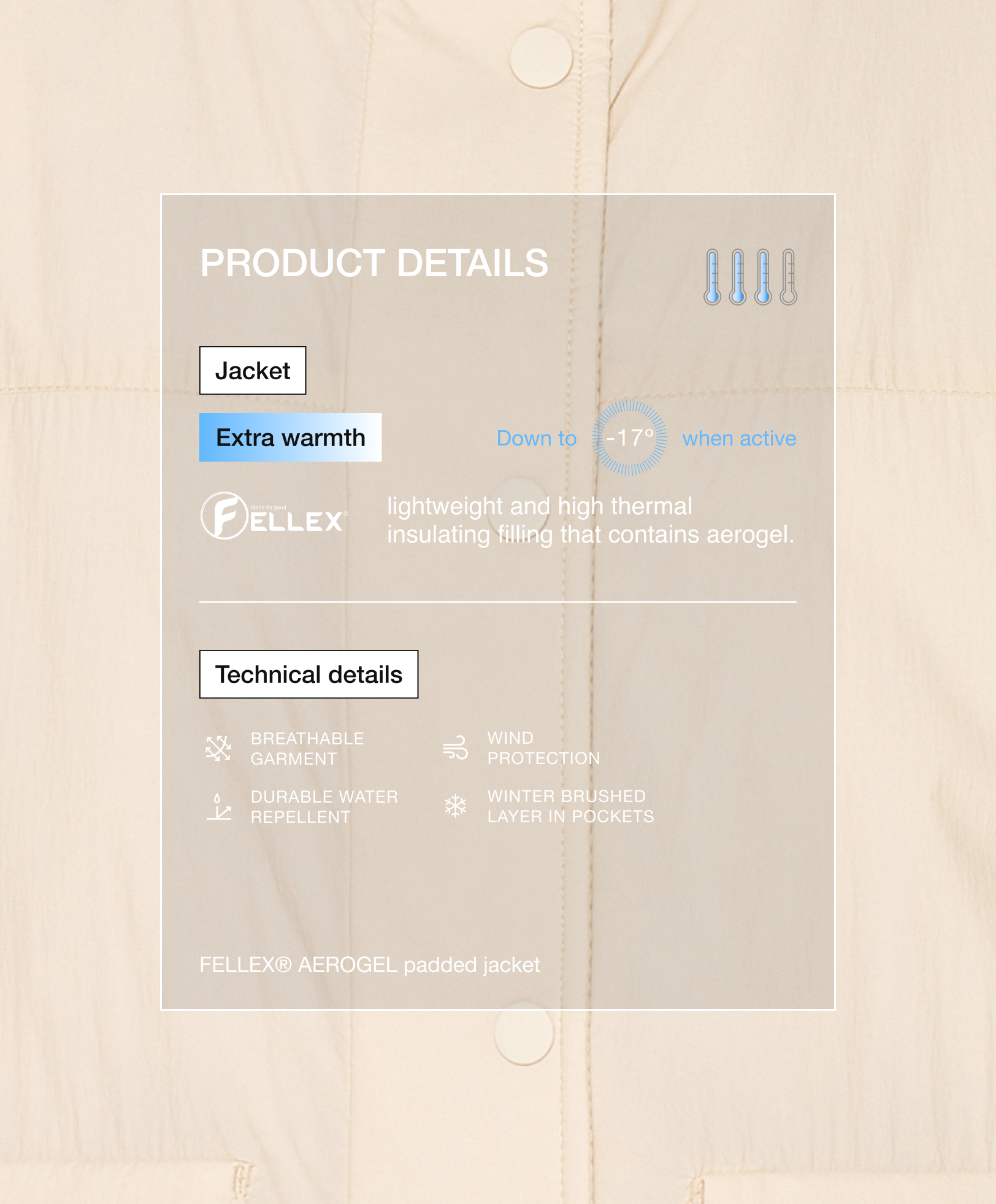 Lightweight, water-repellent FELLEX® AEROGEL padded jacket | OYSHO ...