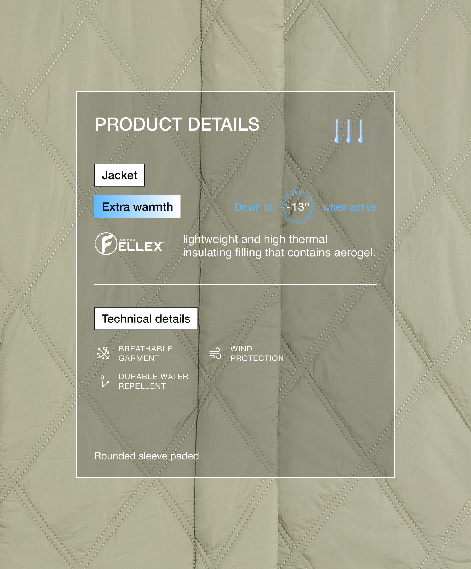 Water-repellent FELLEX® AEROGEL lightweight padded jacket | OYSHO ...