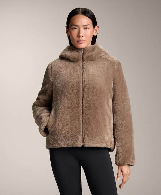 Reversible faux fur FELLEX® AEROGEL padded jacket | OYSHO United ...