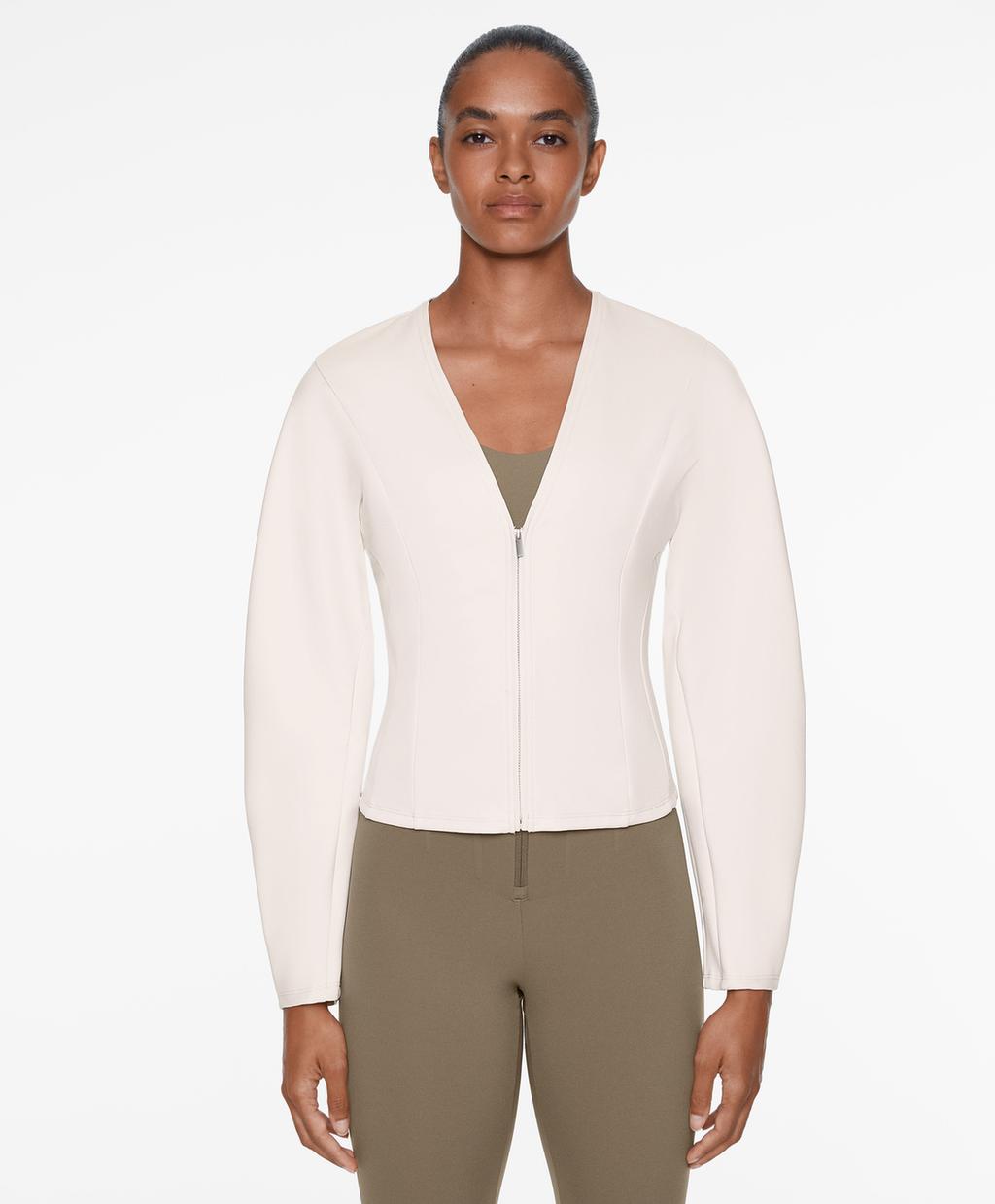 Neoprene-effect fitted jacket | OYSHO Finland