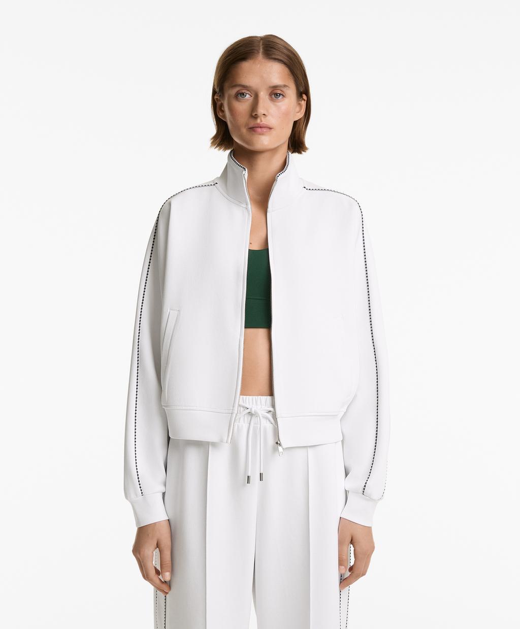 Piping heavy weight piqué jacket with cotton | OYSHO Singapore