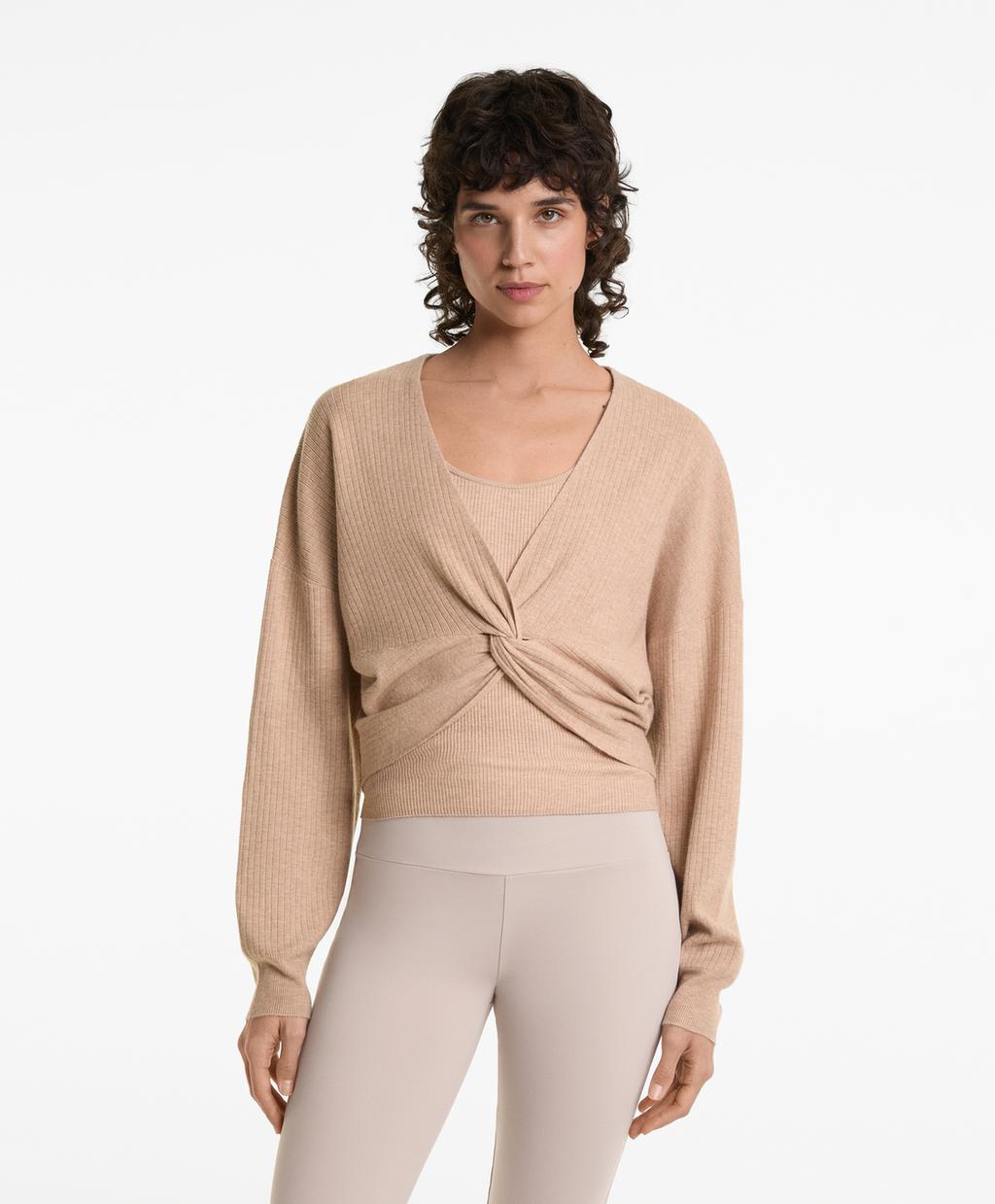 Pull crop en maille croisée | OYSHO Luxembourg