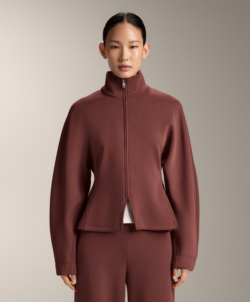Fitted waist jacket with brushed modal | OYSHO United Kingdom