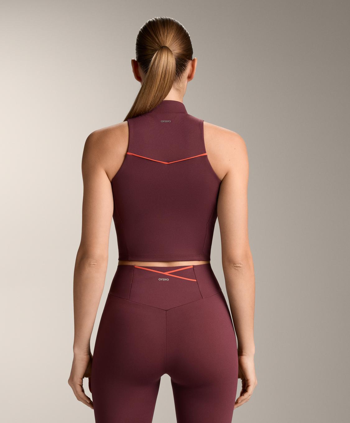Compressive zip tank top | OYSHO Canada