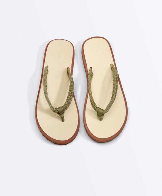 Braided rope beachwear sandals | OYSHO United States