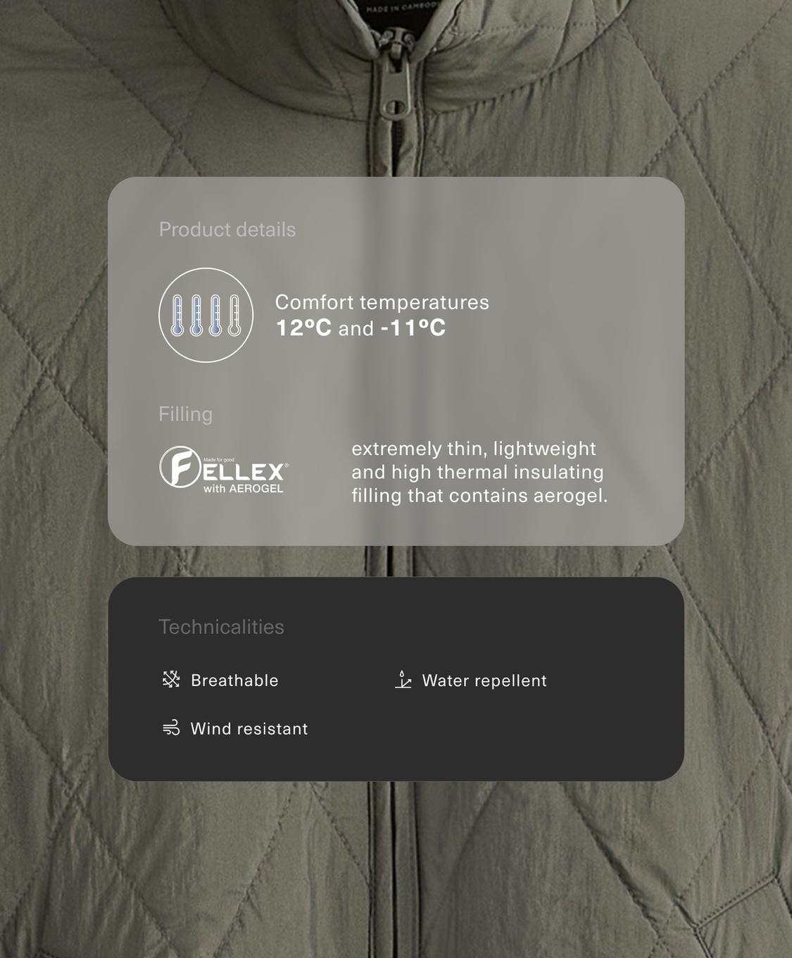 Water-repellent FELLEX® AEROGEL padded jacket | OYSHO Canada