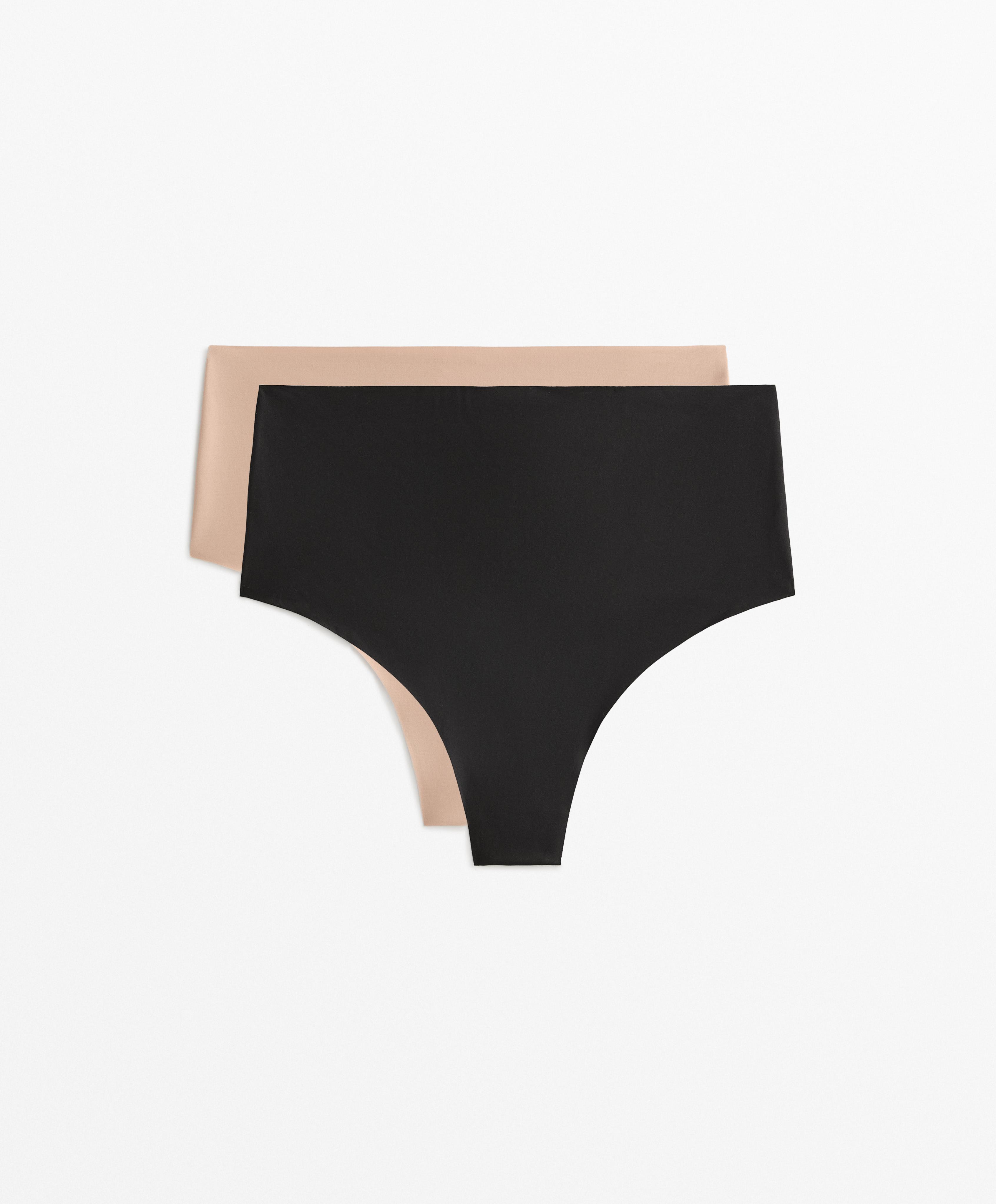 Pack de 2 cuecas tanga invisíveis em mistura de poliamida medium support | OYSHO Portugal
