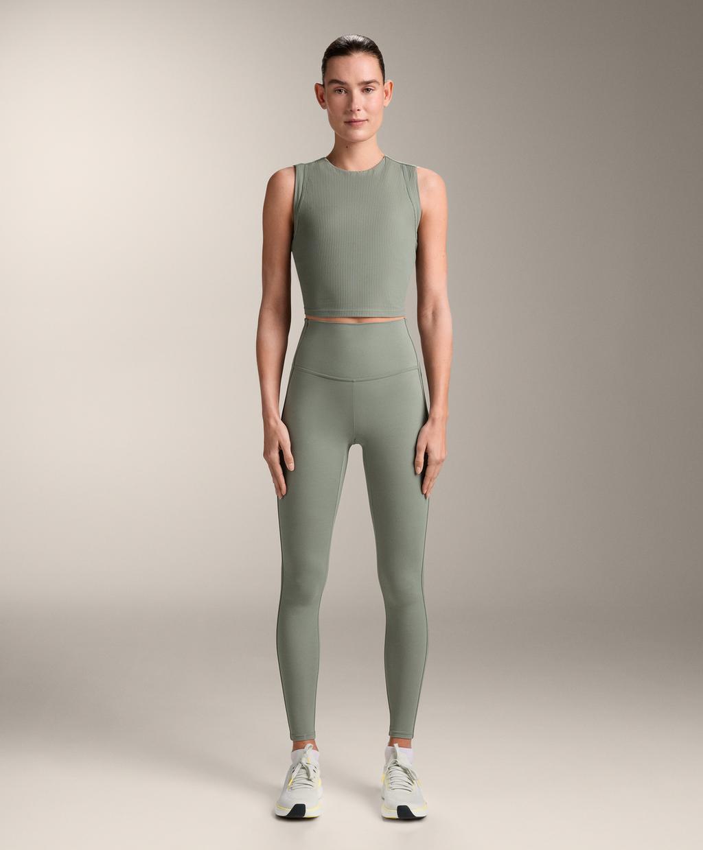 Leggings tobilleros high rise Comfortlux rib | OYSHO España