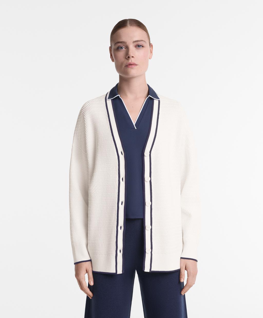 Long knit jacket | OYSHO España