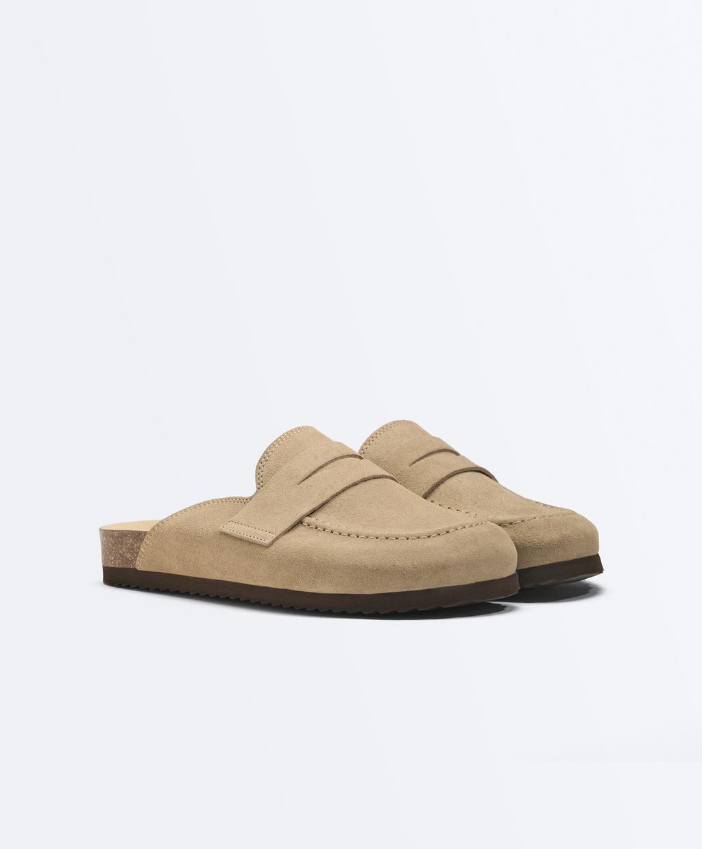 Split-leather mules | OYSHO México