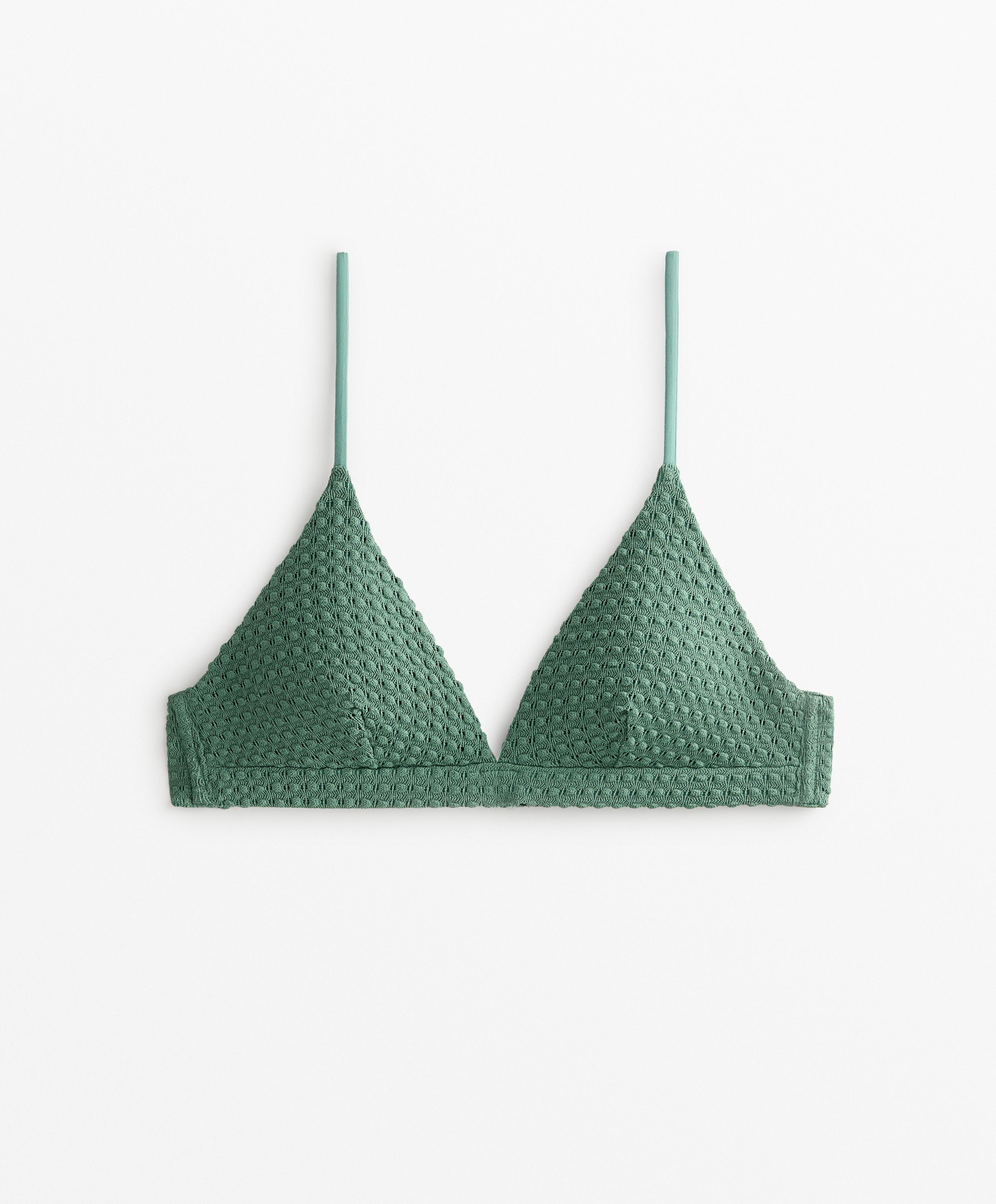 Bikini top triangular crochet burbuja | OYSHO España