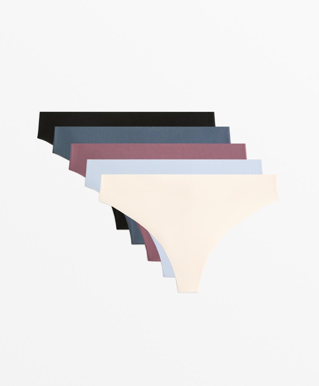 5 invisible polyamide blend cheeky thongs | OYSHO Finland