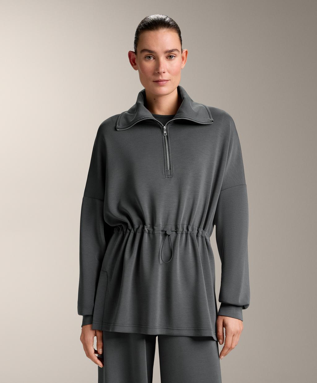 Half-zip sweatshirt with soft-touch modal | OYSHO United Kingdom