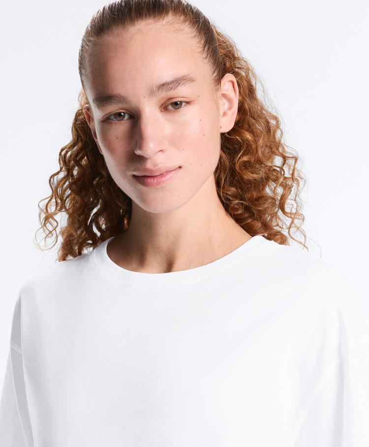 Long short-sleeved cotton blend T-shirt | OYSHO United States