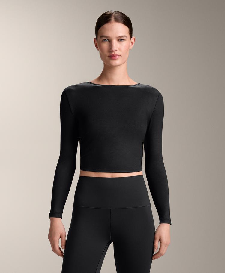 Long-sleeved knotted lyocell blend T-shirt | OYSHO Ελλάδα