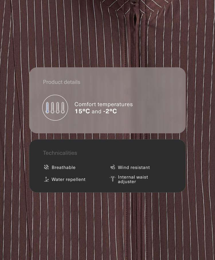 Water-repellent pinstripe technical jacket | OYSHO Deutschland