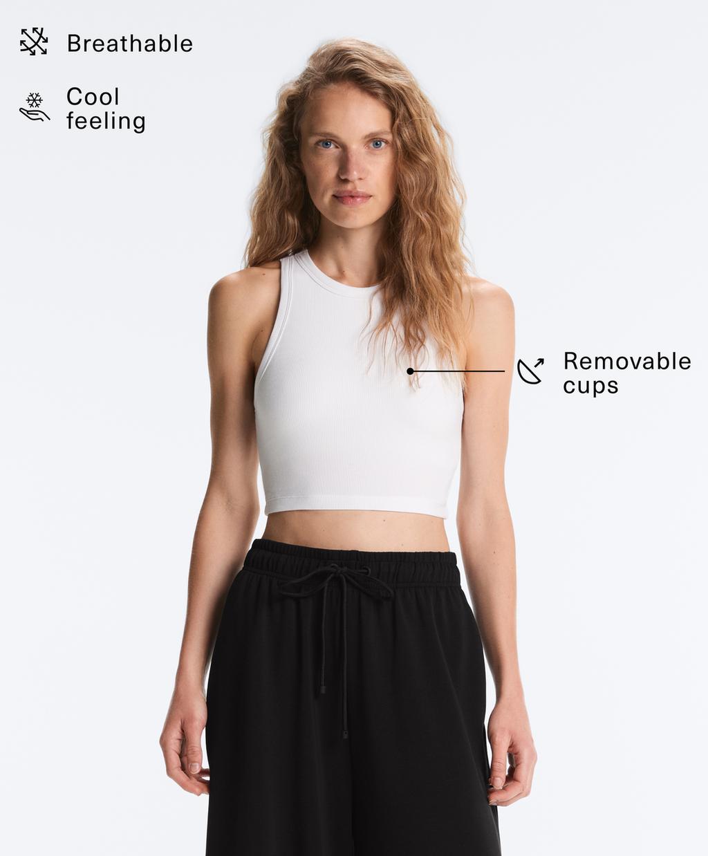 Women's White Tank Tops & T-Shirts | OYSHO UK United Kingdom