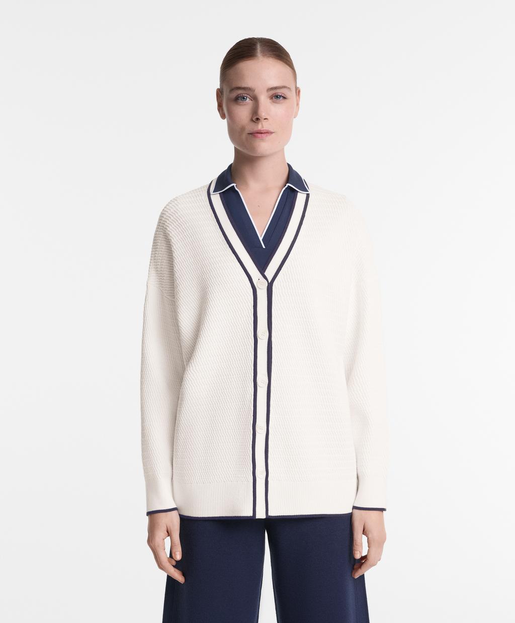 Long knit jacket | OYSHO España