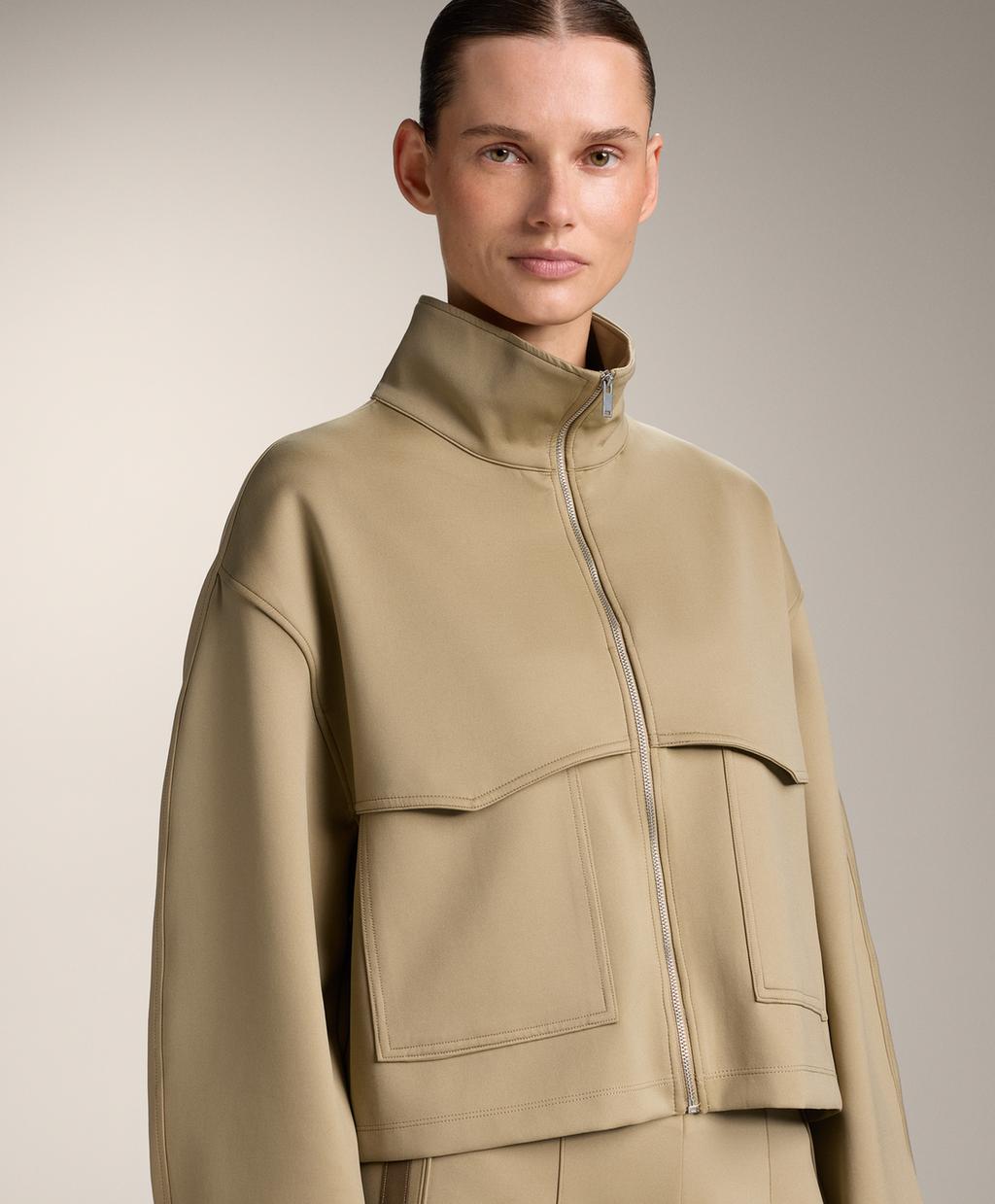 Boxy neoprene-effect jacket | OYSHO United Kingdom