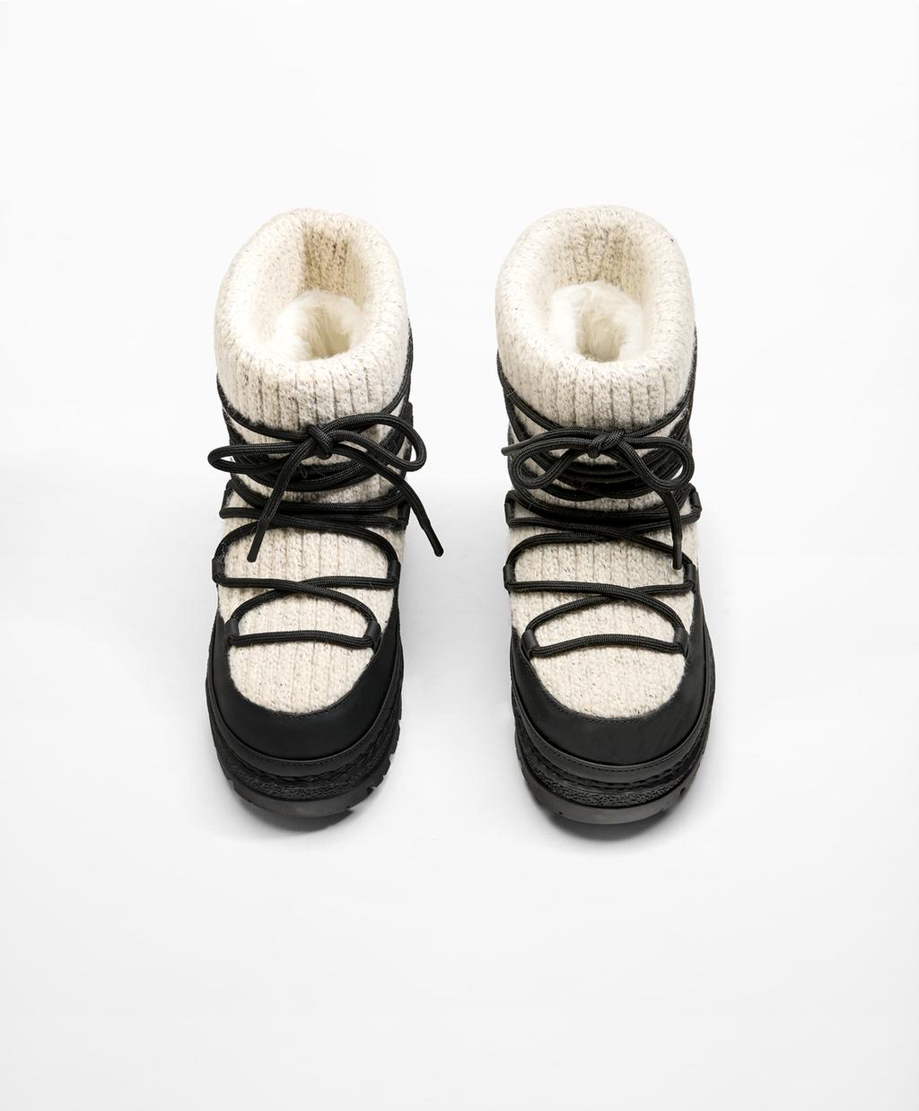 Lace-up tricot boots | OYSHO United Kingdom